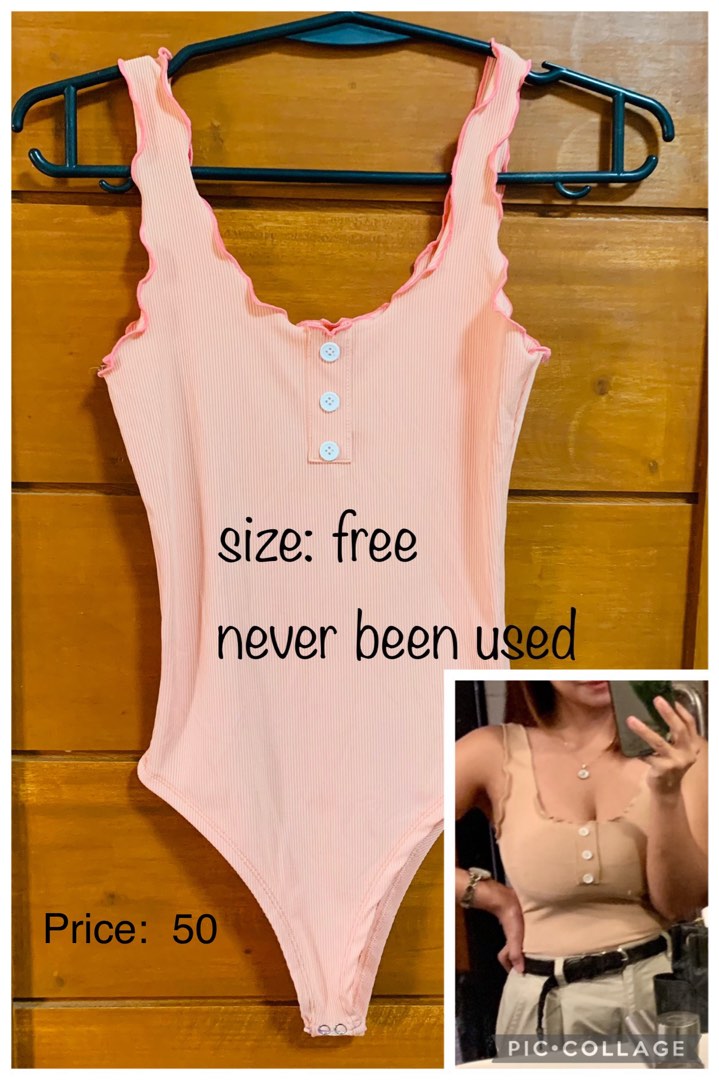 Peach Bodysuit Womens Fashion Tops Others Tops On Carousell 1776