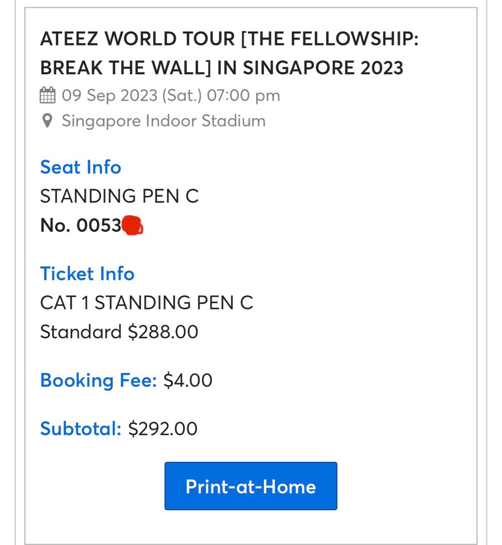 PEN C CAT 1 ATEEZ BTW CONCERT, Tickets & Vouchers, Event Tickets on ...