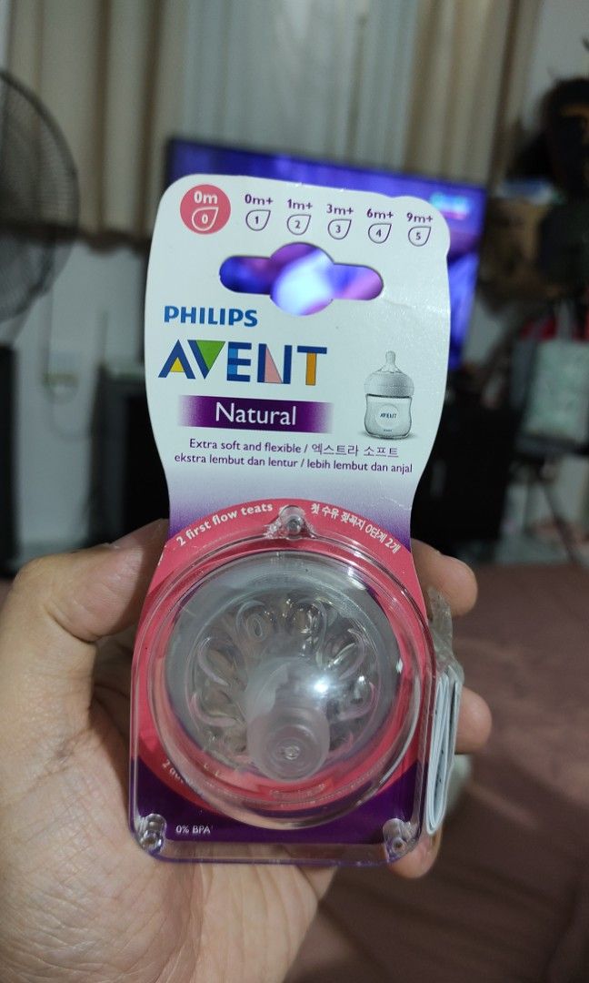 Original Philips Avent Nipples 0M Natural First Flow Brand New, Babies ...
