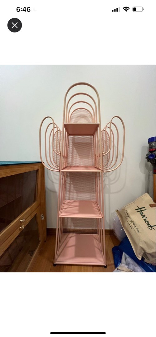 Pink cactus display shelf cabinet, Furniture & Home Living, Furniture ...