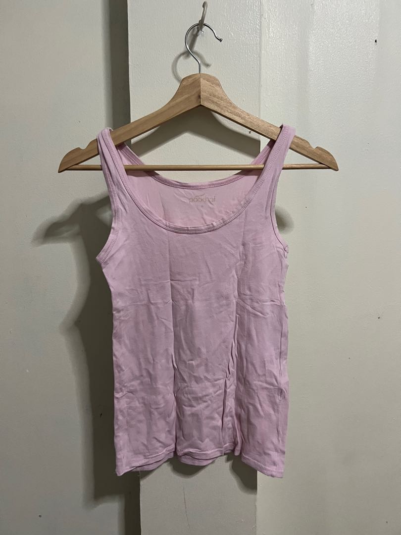 Pink Sando Top Full Length Body Hugging, Women's Fashion, Tops ...