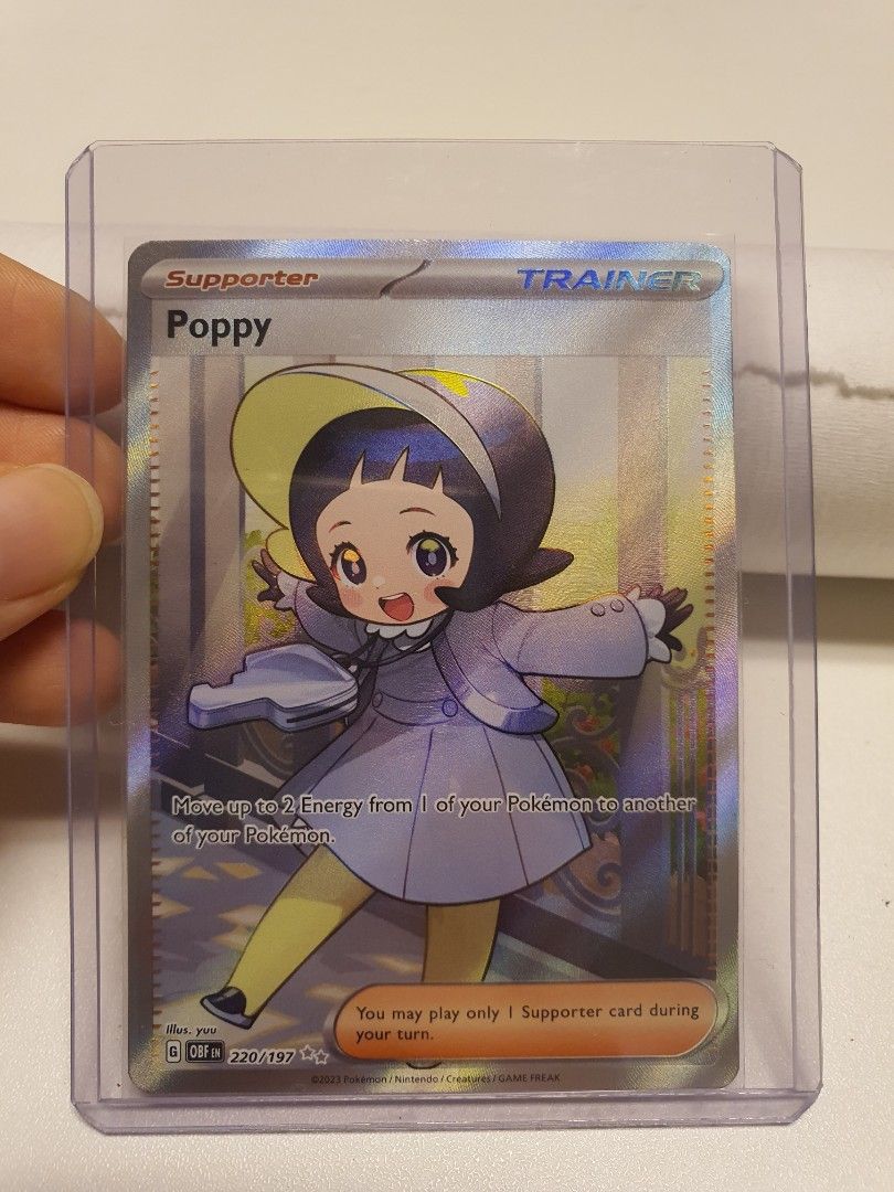 Pokemon obsidian flame poppy sr 200/197, Hobbies & Toys, Toys & Games ...