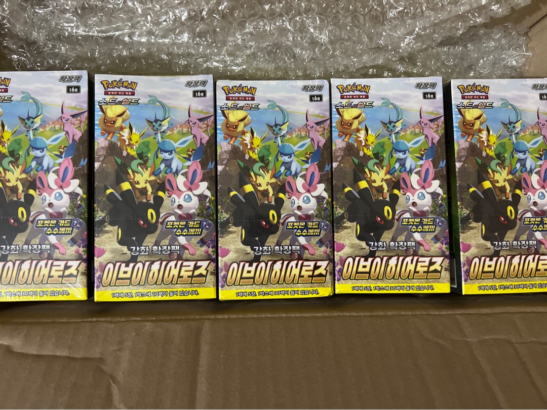 Pokemon TCG Eevee Heroes Korean booster box [30 boxes], Hobbies & Toys ...
