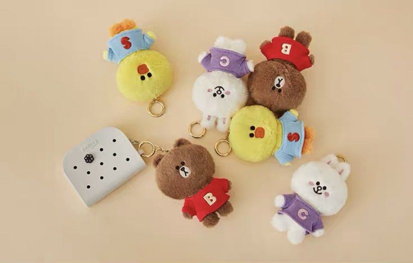 [Preorder] Line friends Basic Renewal Soft Toy Keychain, Hobbies & Toys ...