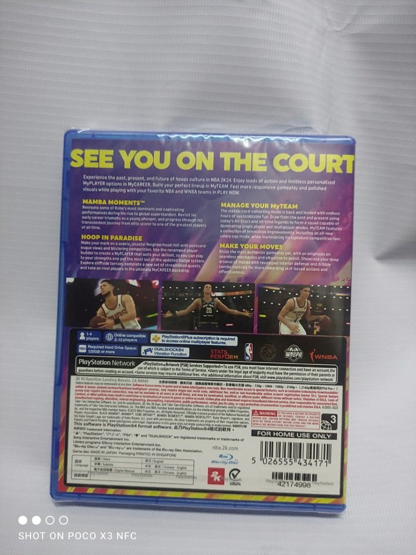 PS4 2K24 KOBE BRYANT EDITION STANDARD, Video Gaming, Video Games ...