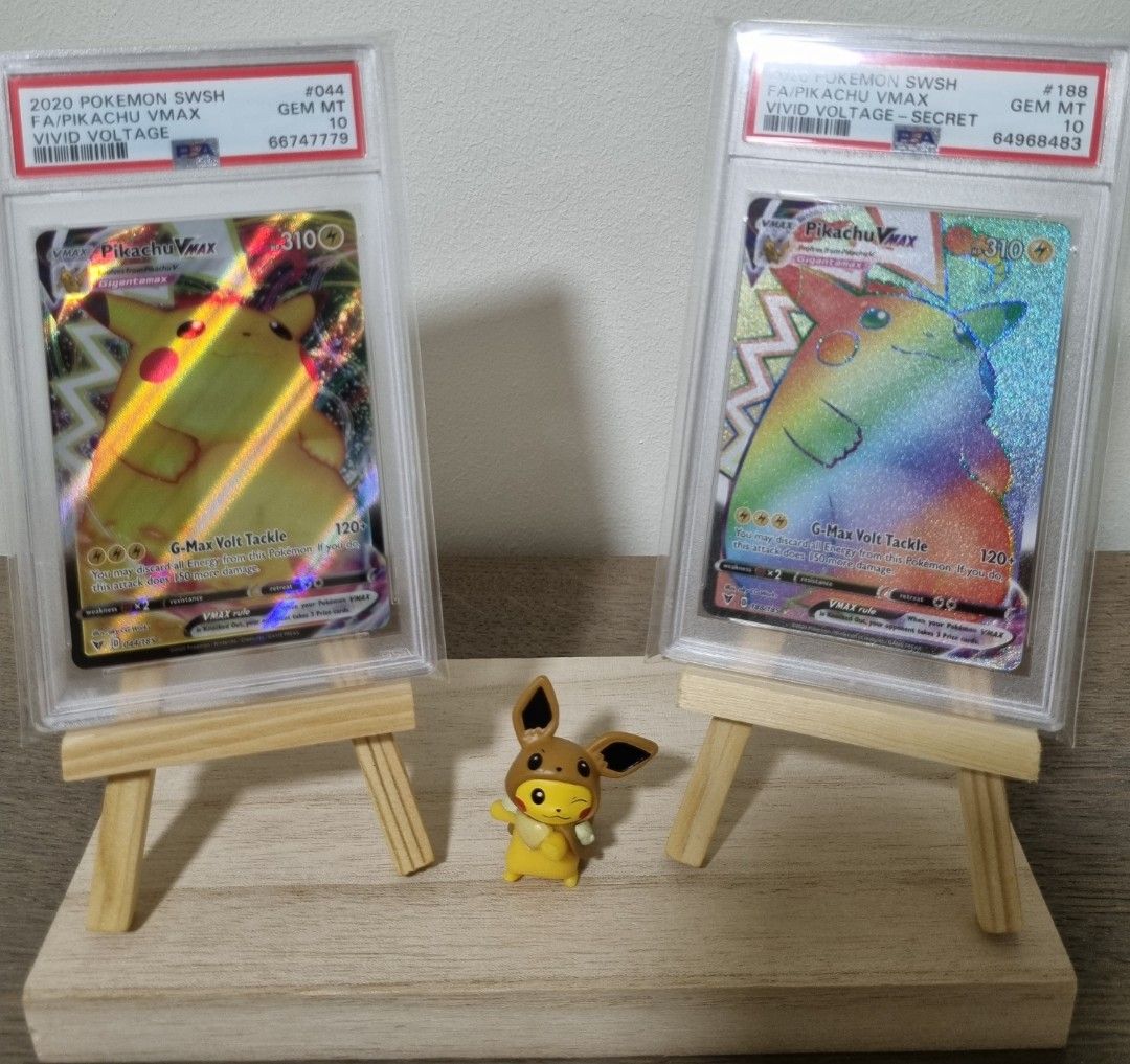 PSA 10 Pikachu Vmax & rainbow [Set], Hobbies & Toys, Toys & Games on Carousell