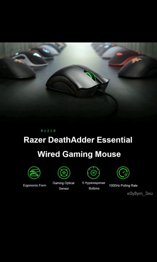 Razer DeathAdder Essential Gaming mouse, Computers & Tech, Parts ...