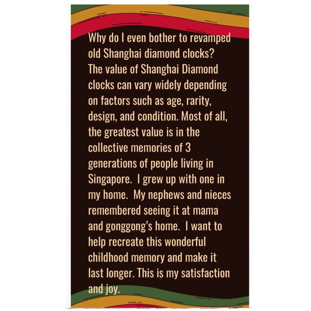 Revamped Restoration of Shanghai Diamond Clocks, Furniture & Home ...