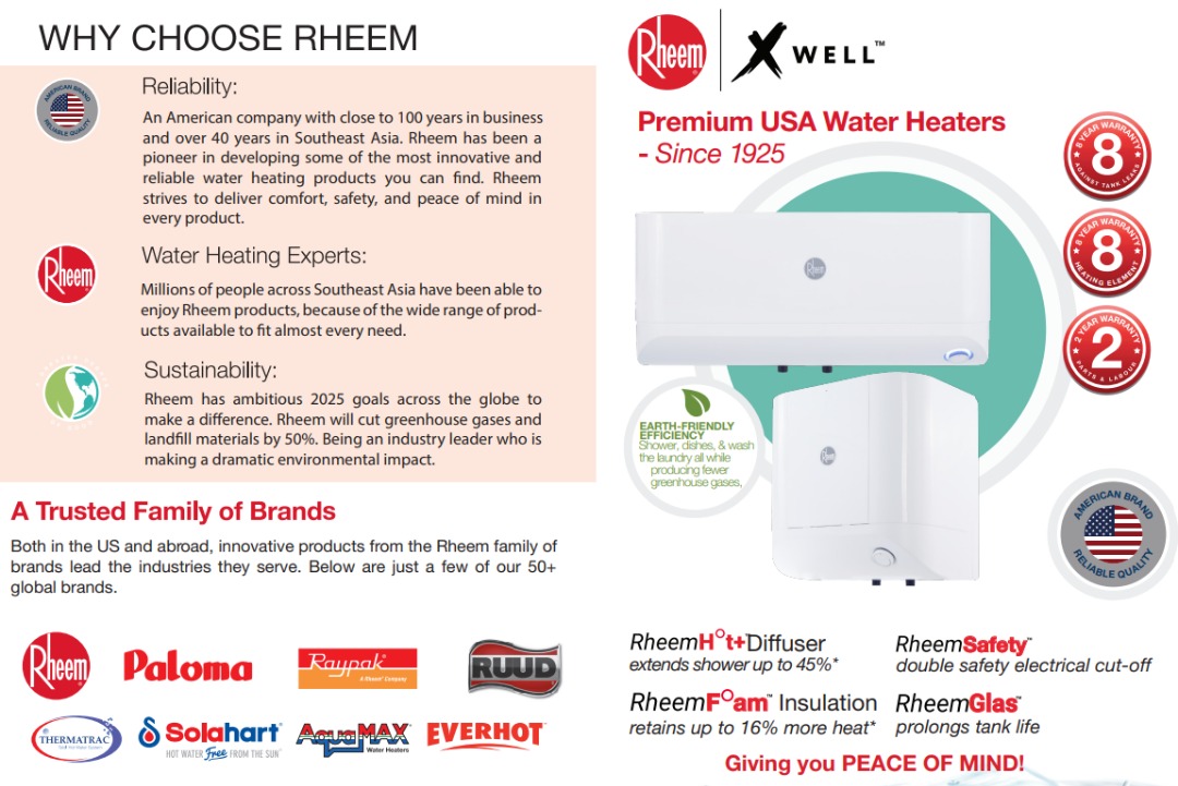 Rheem Xwell Newest Model Storage Heater l 20Lit l 30Lit l 15Lit l 30Lit ...