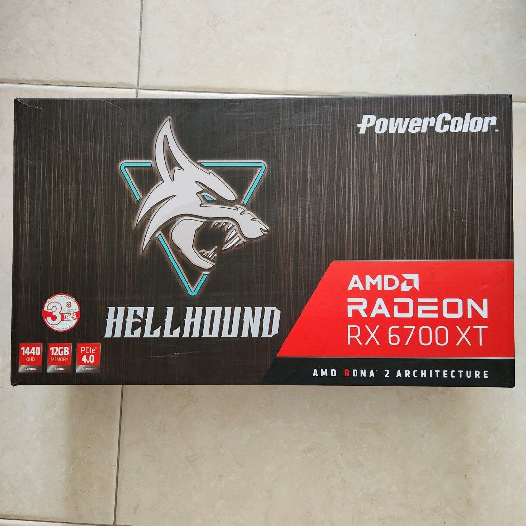 RX 6700 XT PowerColor RX 6700XT RX6700XT Hellhound GPU Graphics Card ...