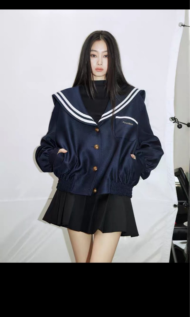 Sailor Collar Jacket, Women's Fashion, Coats, Jackets and Outerwear on ...