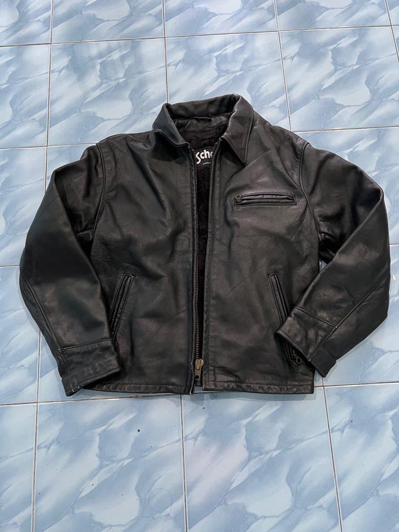 Schott caferacer leather Jacket AT 101 made in USA Vanson Iron heart Samurai jeans Flathead ...