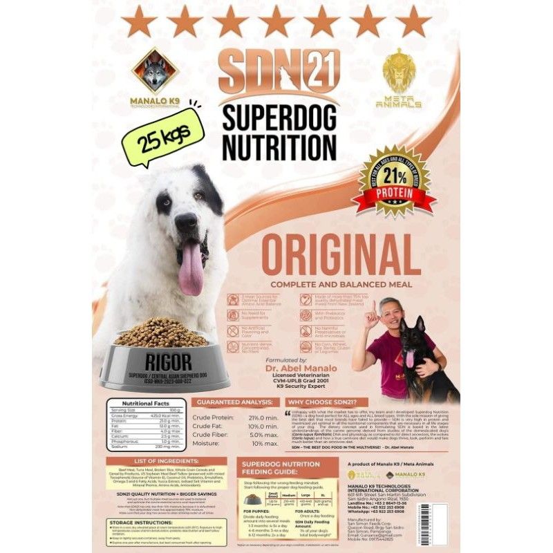 SDN 21 Dog Food 25kg, Pet Supplies, Pet Food on Carousell