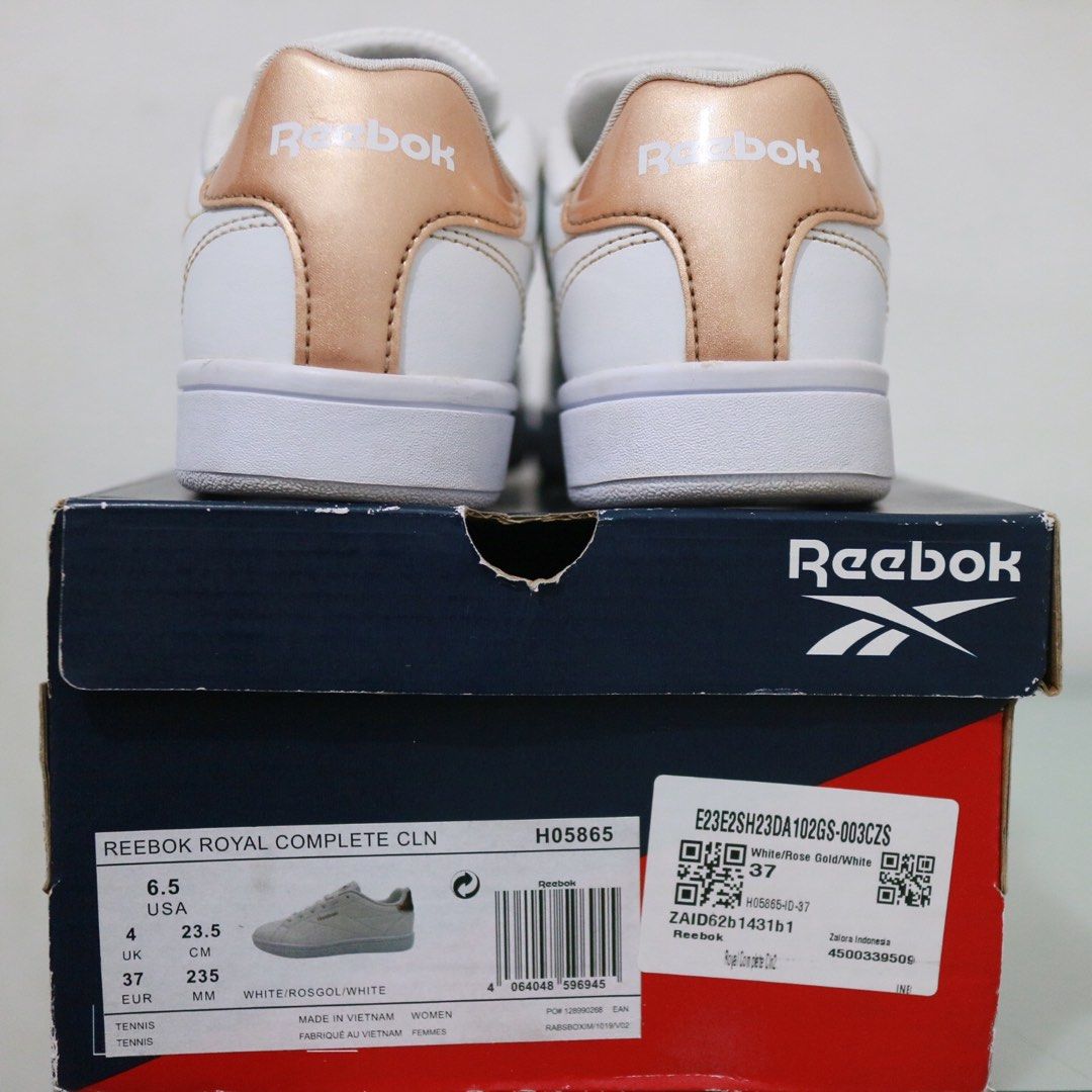 Sepatu putih Reebok Royal Complete CLN preloved original, Fesyen Wanita ...