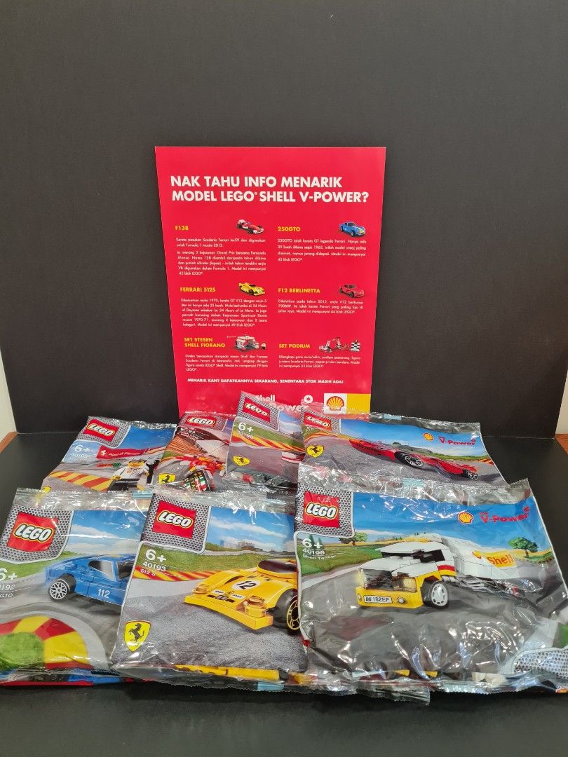 Shell Ferrari Lego Cars with Garage (5th Series), Hobbies & Toys ...