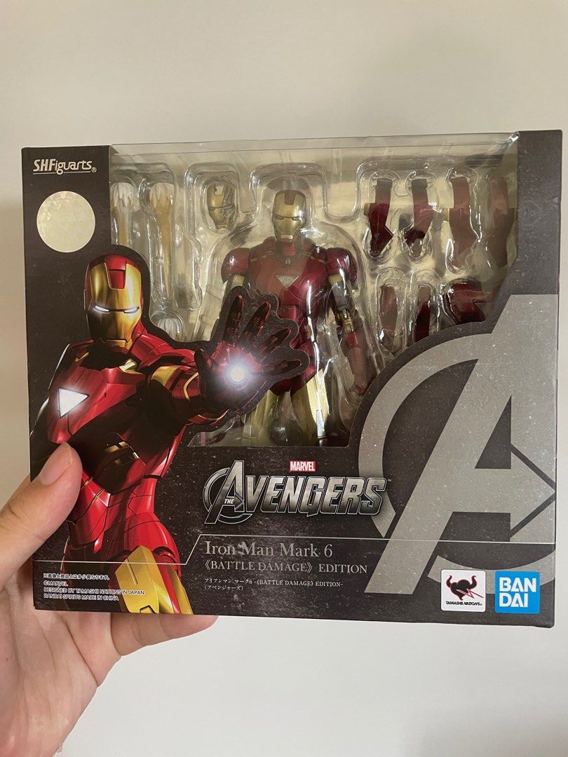 shf iron man mark 6 mk6 marvel legends avengers battle damage edition s ...