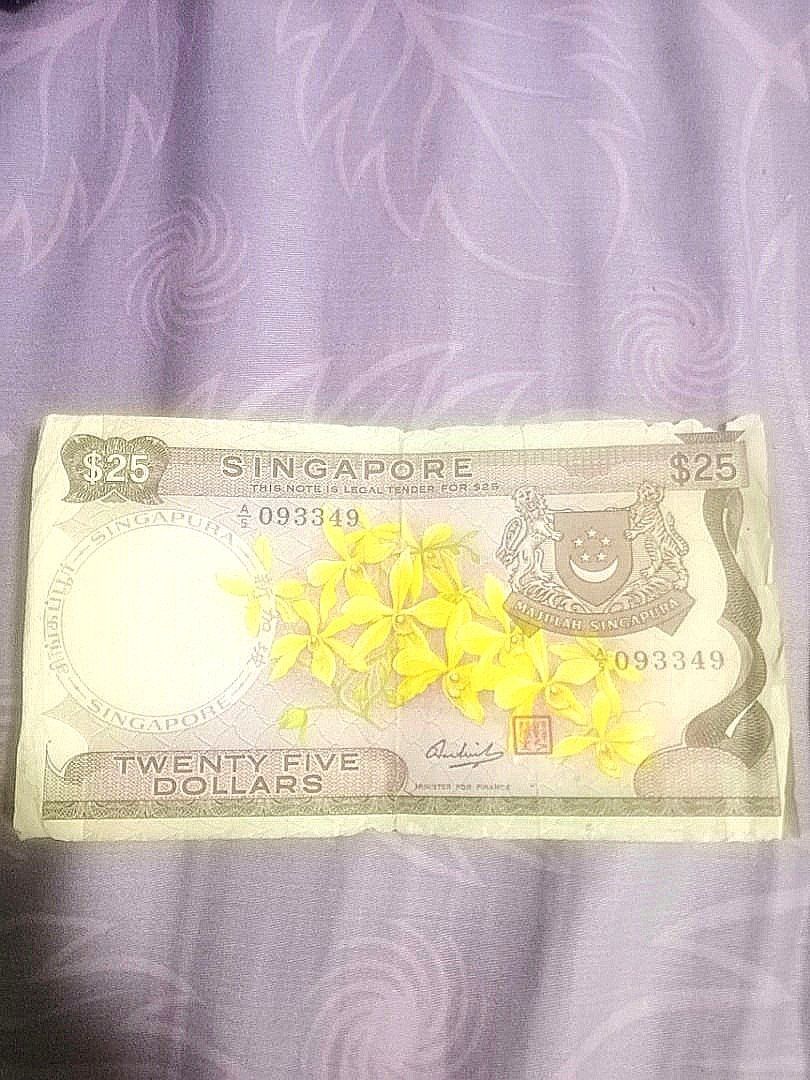 Singapore Orchid Series $25 dollar note, Hobbies & Toys, Memorabilia ...