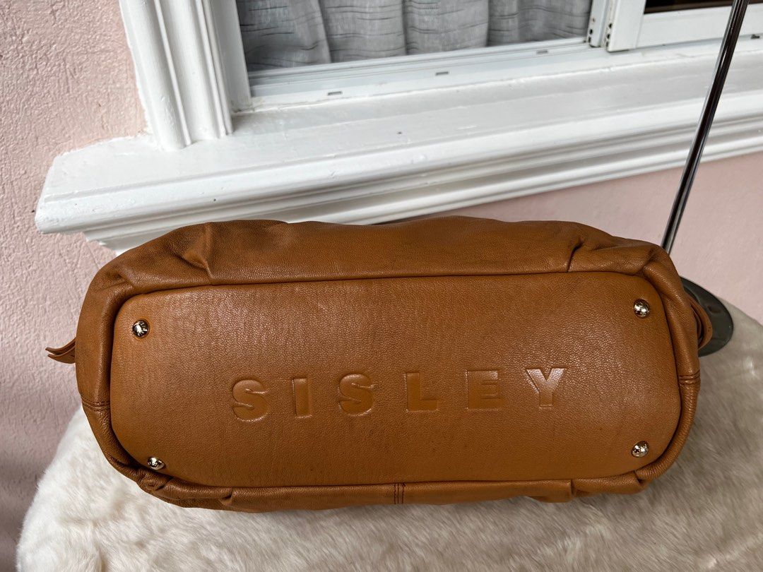 Sisley Paris 2-way Leather Shoulder Bag in Beige, Women's Fashion, Bags ...