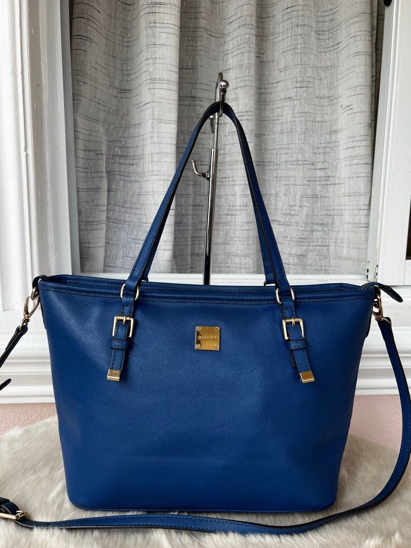 Sisley Paris Neverfull 2-way Leather Zip Tote Shoulder Bag in Blue ...