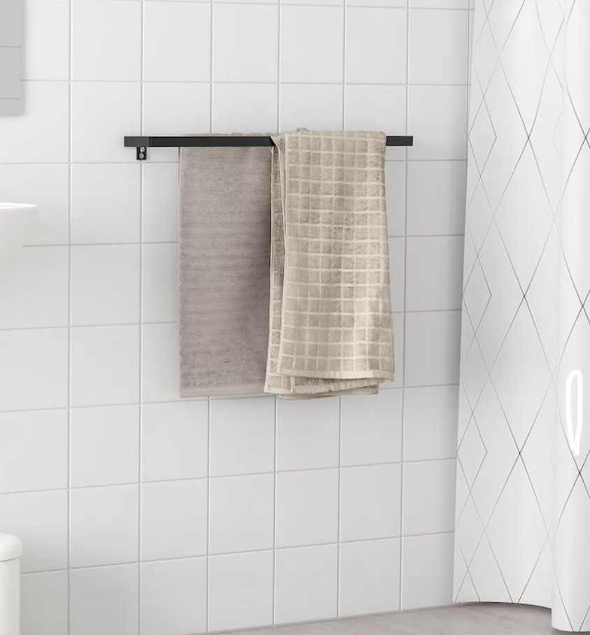 SKOGSVIKEN IKEA Towel rail, black, 60 cm, Furniture & Home Living ...