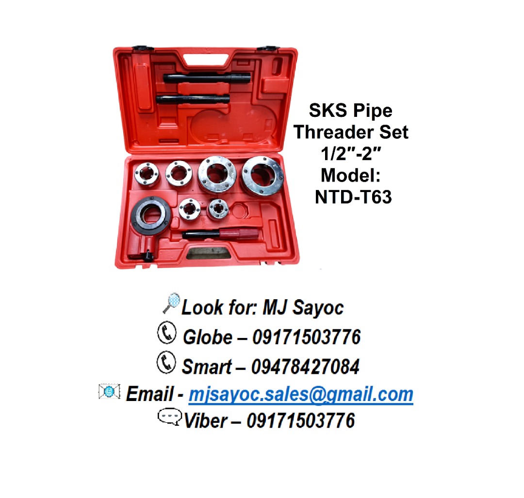 SKS Pipe Threader Set 1/2″-2″ Model: NTD-T63, Commercial & Industrial, Construction Tools ...