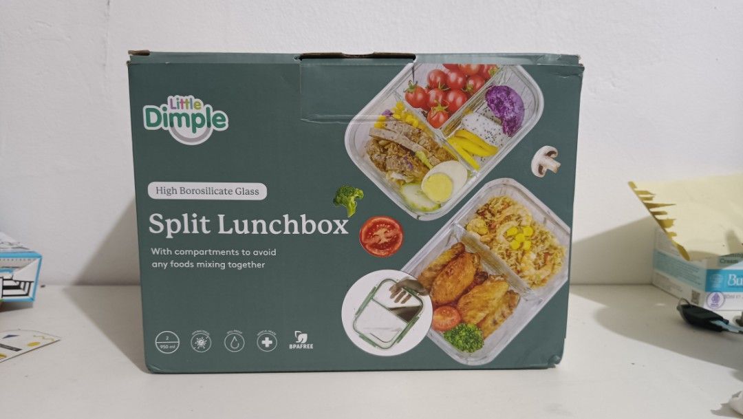 Split lunch box little dimple, Kitchen & Appliances di Carousell