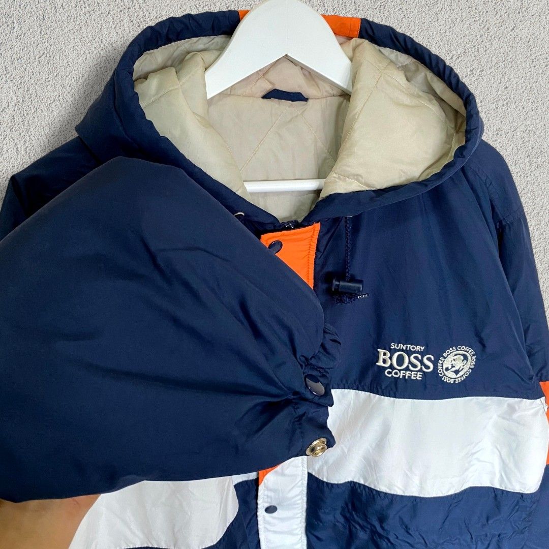 Suntory Boss Coffee Hooded Puffer Jacket, Men's Fashion, Coats, Jackets ...