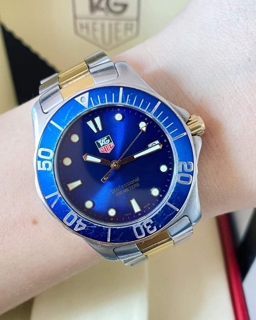 Tag Heuer WAB1120 Blue Dial Watch for Mens, Men's Fashion, Watches ...