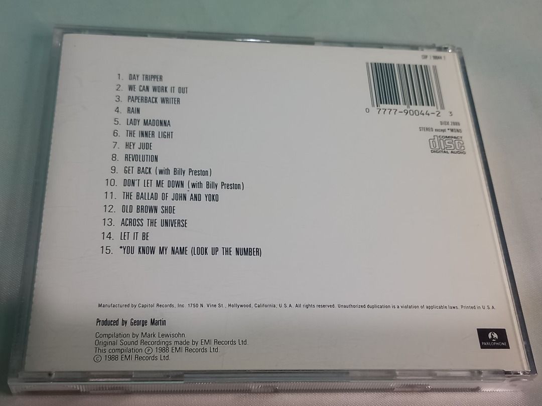 The Beatles Past Masters Volume Two CD, Hobbies & Toys, Music & Media, CDs & DVDs on Carousell