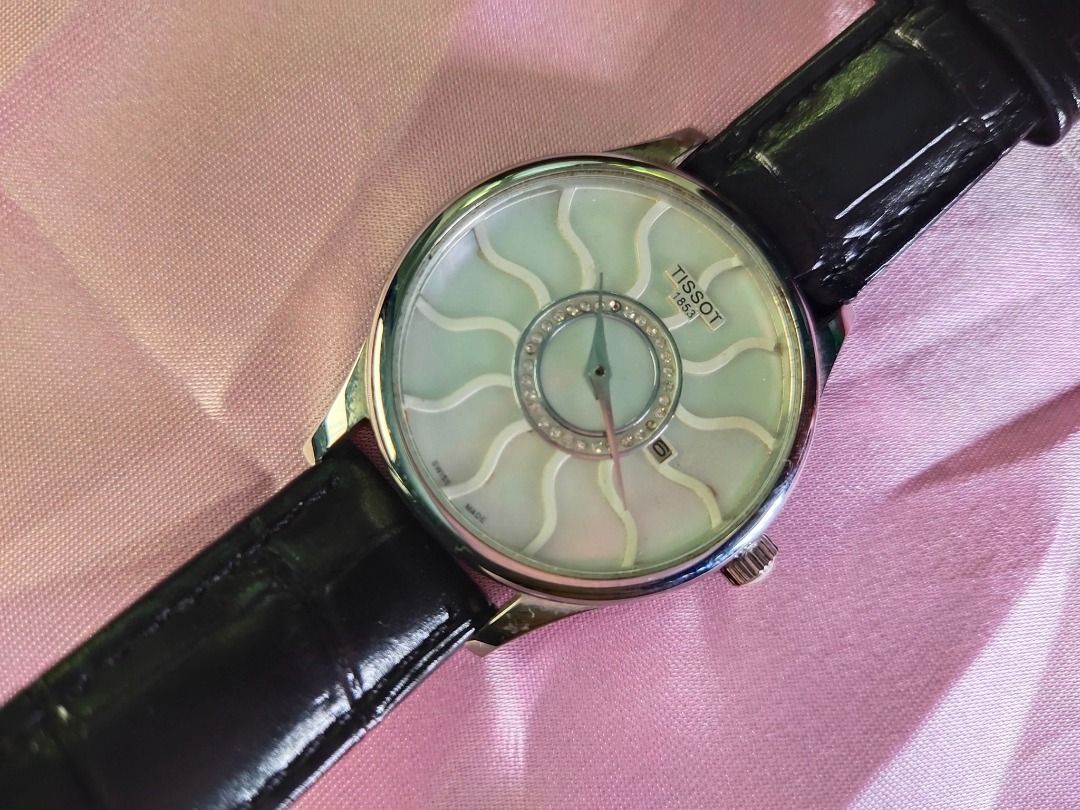 Tissot 1853 White Sun Ray Dial Ice Quartz Unisex Women's Ladies Men's ...