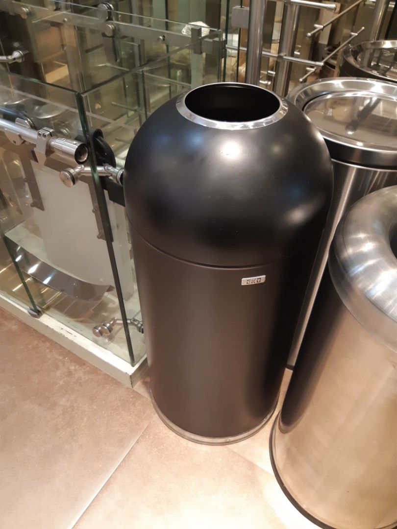 Trash bin bins can cans waste refuse garbage trashcan # 0117, Furniture ...