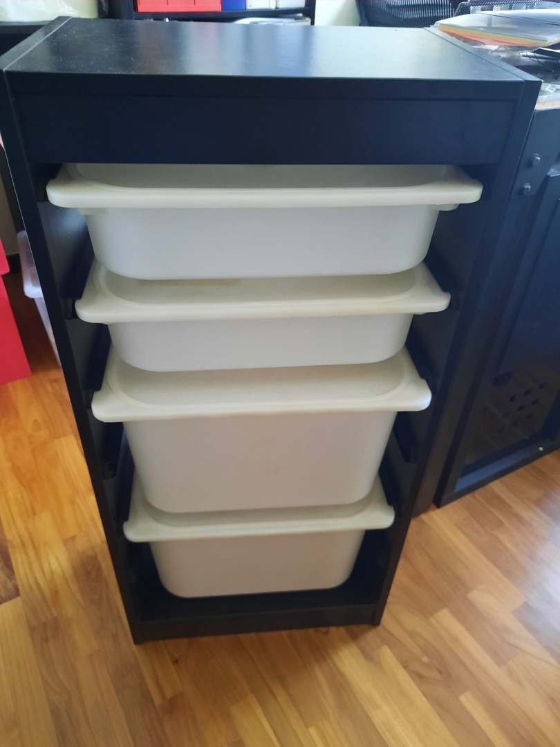 Trofast Storage cabinet with drawers and lids, Furniture & Home Living ...