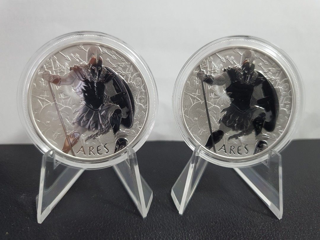 Tuvalu God of Olympus Ares 2023 1oz 99.99 Silver Bullion Coin, Hobbies ...