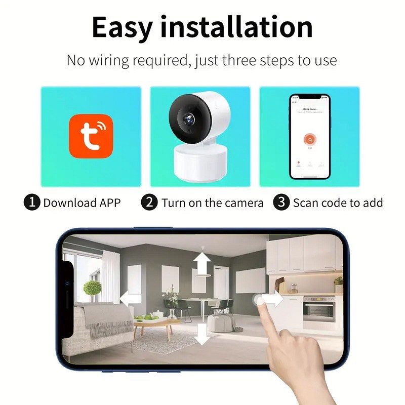 5G Tuya Smart Home 2.4GHz/5GHz Dual-Band 4MP Wifi Wireless IP Camera ...