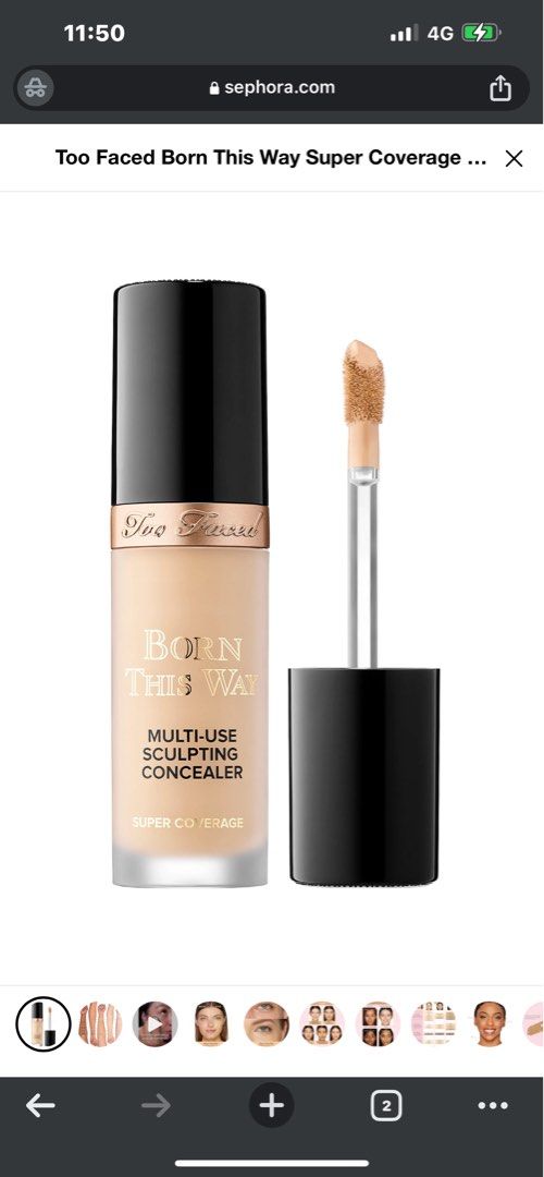 Two Faced Born This Way multi use sculpting Concealer, Beauty ...