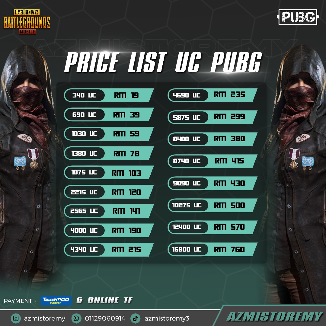 UC PUBGM MALAY VIA ID, Video Gaming, Gaming Accessories, In-Game ...