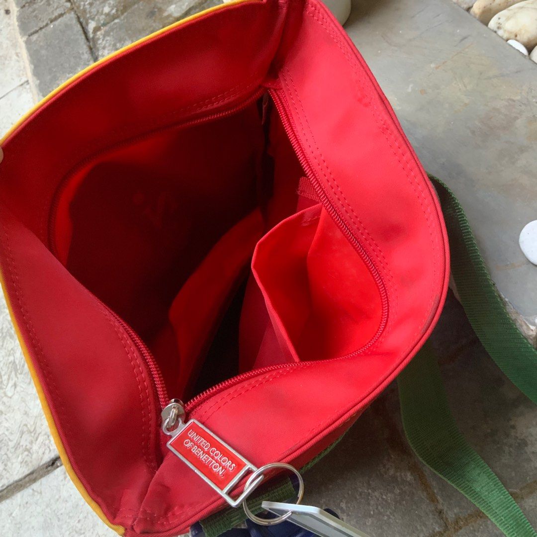 UNITED COLORS OF BENETTON VINTAGE UCB SLING BAG COLOR BLOCK, Fesyen ...
