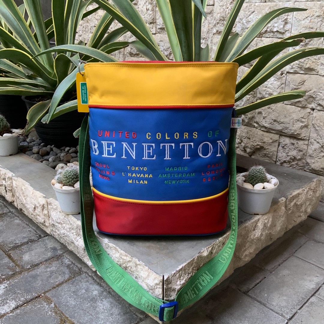 UNITED COLORS OF BENETTON VINTAGE UCB SLING BAG COLOR BLOCK, Fesyen ...