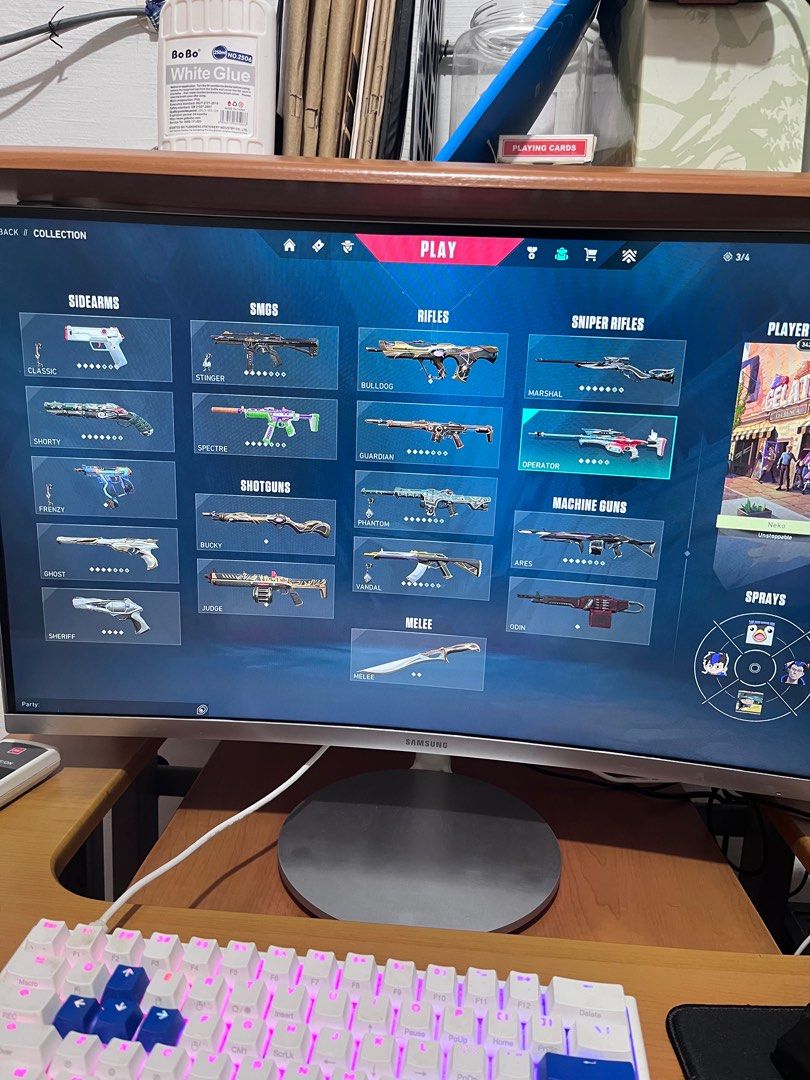 Valorant silver 3 acc with skins, Video Gaming, Gaming Accessories, In ...