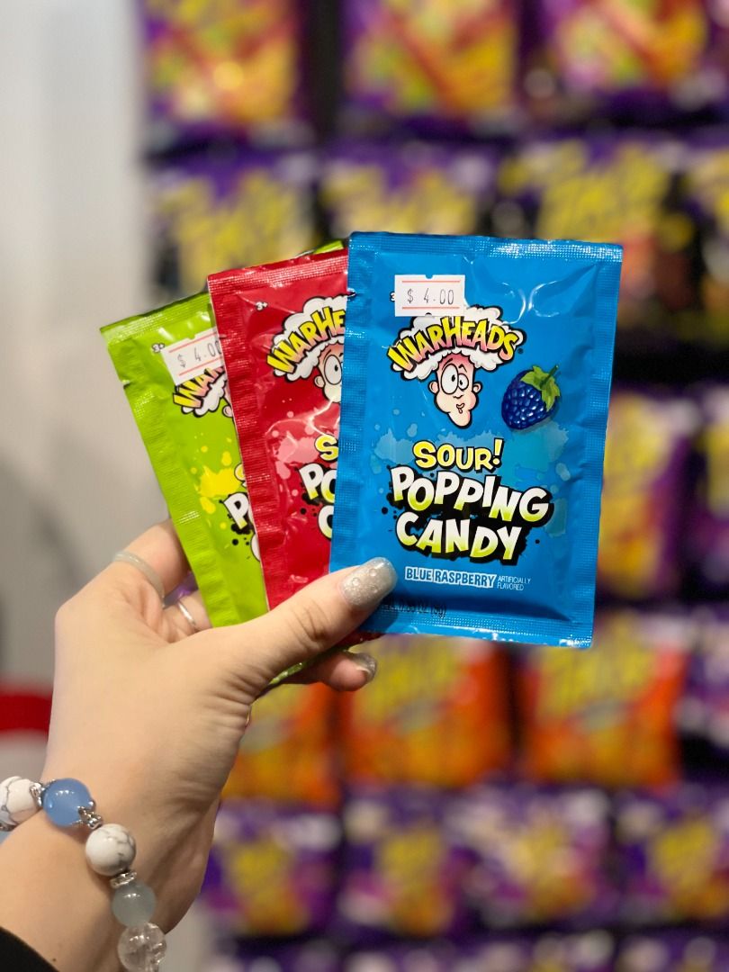 Warheads | Sour Popping Candy | Blue Raspberry (9g), Food & Drinks ...