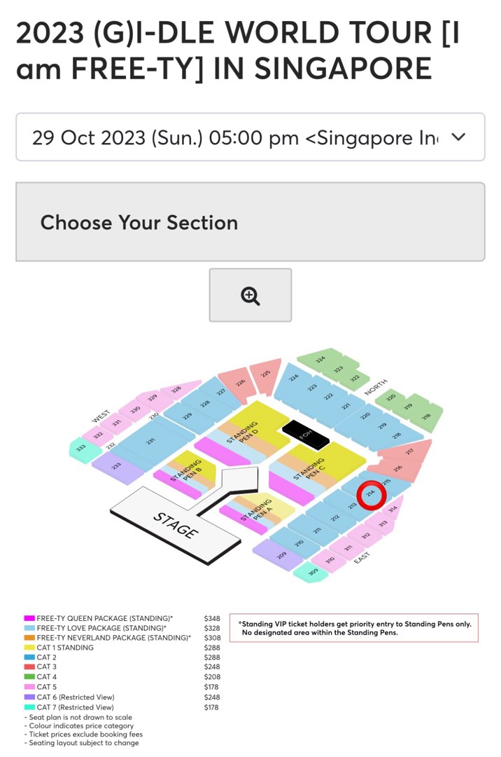 WTS (G)I-DLE SINGAPORE WORLD TOUR *CAT2* gidle concert ticket, Tickets ...
