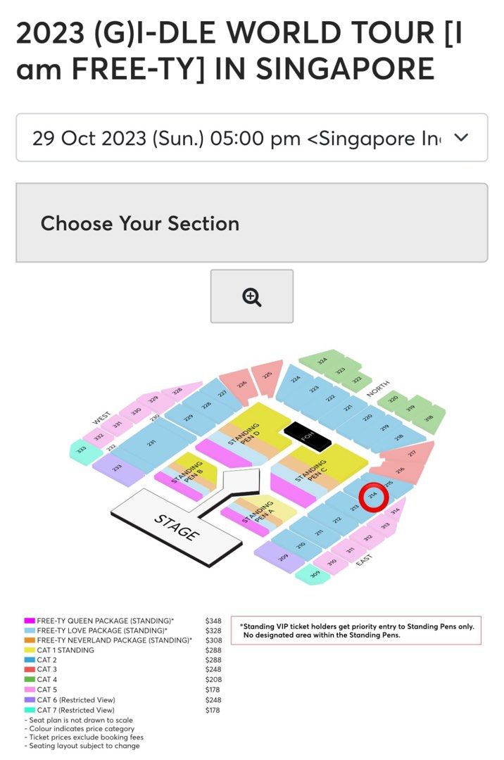 WTS (G)I-DLE SINGAPORE WORLD TOUR *CAT2* gidle concert ticket, Tickets ...