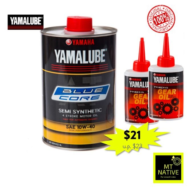 Yamalube Bluecore Blue Core 10W40 10W-40 Engine Oil motorbike Semi ...