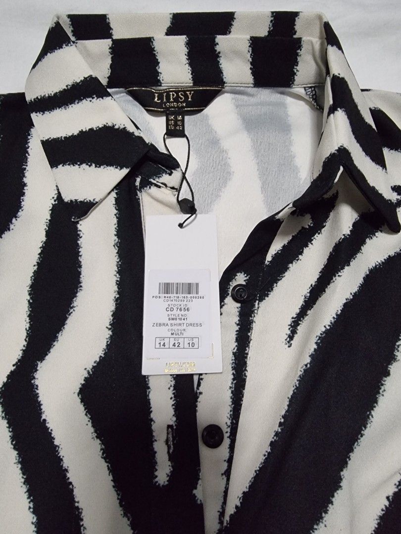 Zebra Shirt Dress, Women's Fashion, Dresses & Sets, Dresses on Carousell
