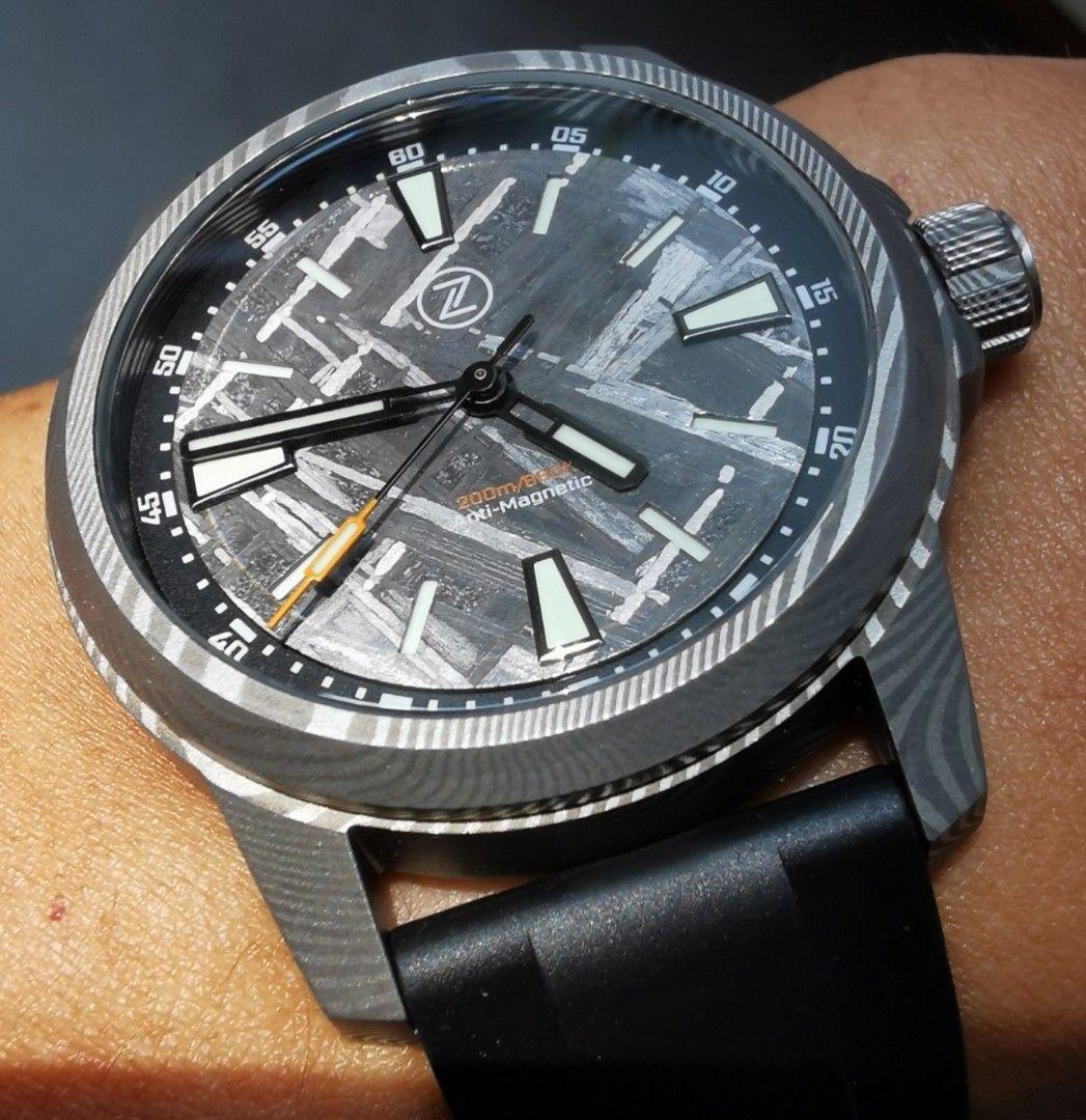 FSOT Zelos Aurora Damascus with Meteorite Dial, Men's Fashion, Watches ...