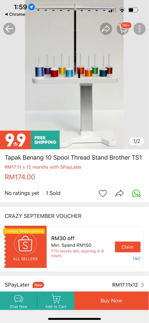 10 spool stand, Hobbies & Toys, Stationery & Craft, Handmade Craft on ...