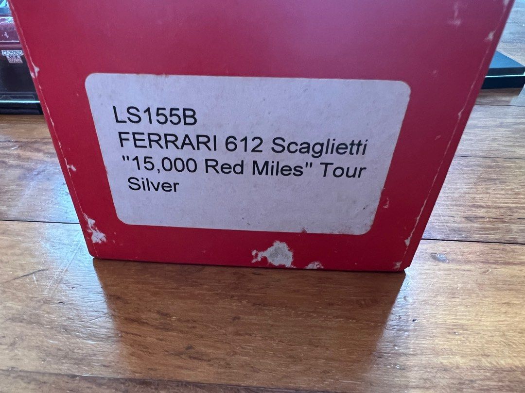 1/43 Looksmart Ferrari 612 Scaglietti 15000 Red Miles Tour LS155A ...