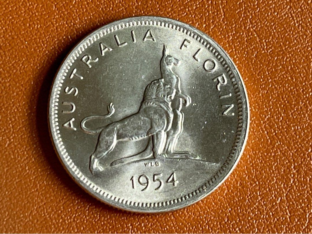 1954 Australia Queen Elizabeth II Florin Silver coin, Hobbies & Toys ...
