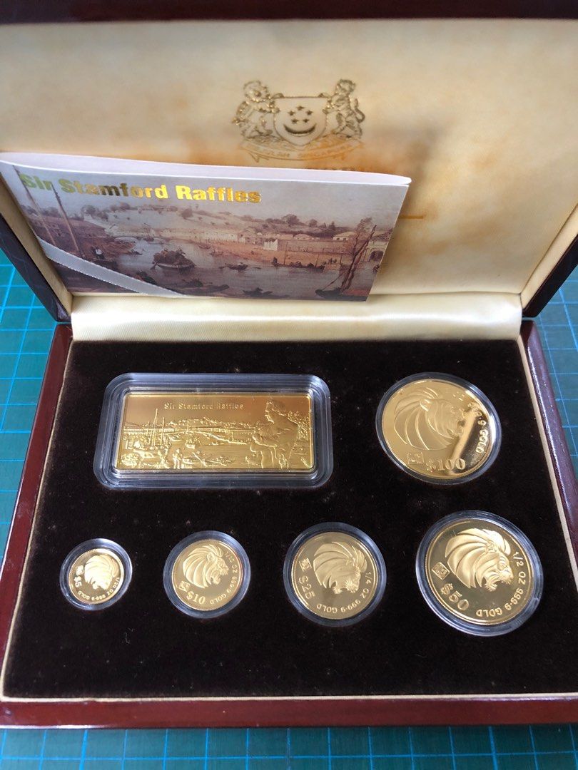 1993 SG Proof gold coin set ( including 1oz, 1/2oz, 1/4oz, 1/10oz, 1 ...