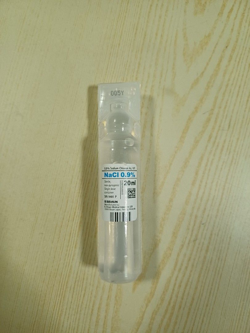 $1 for 3. Brand new 0.9% sodium chloride normal saline 20ml, Health ...